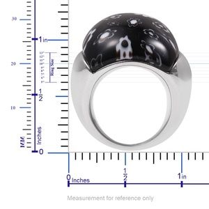 Jewelry | Black Murano Millefiori Glass Stainless Steel Ring | Poshmark